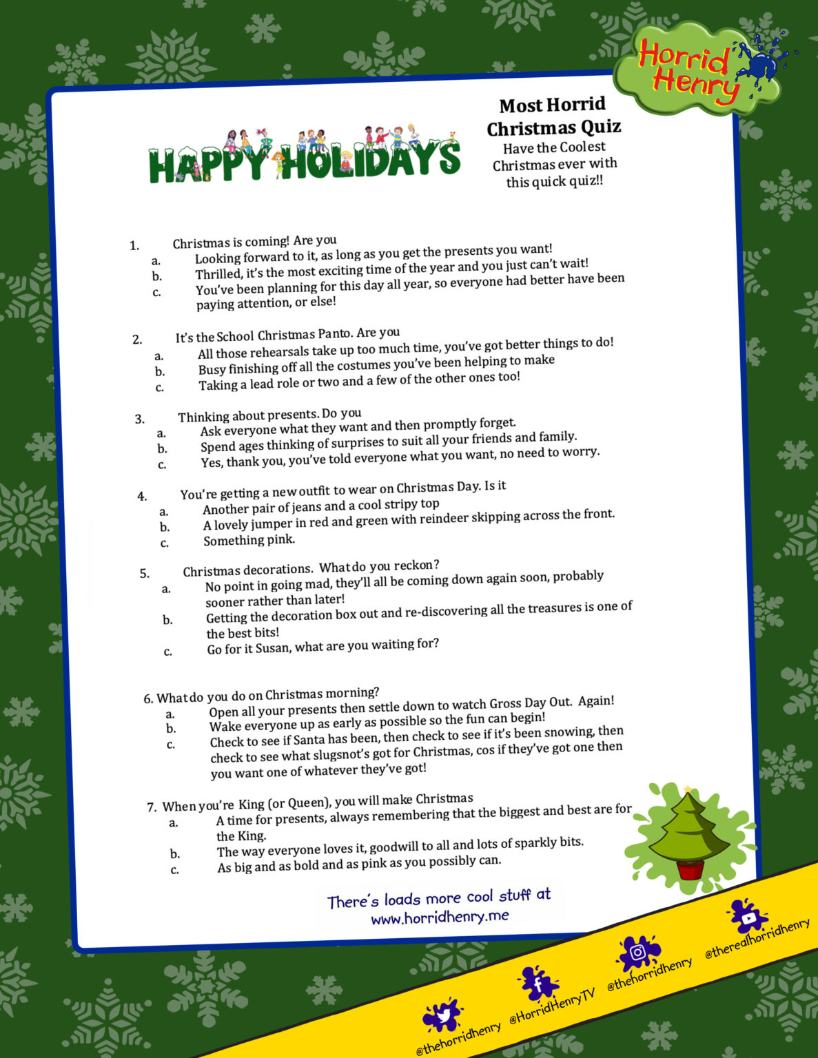 Happy Holidays | Horrid Henry